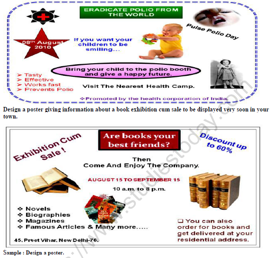 CBSE Class 12 English Poster Making Worksheet Set A